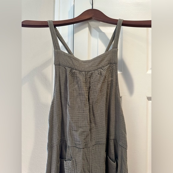 Pants & Jumpsuits | Linen Green Overalls | Poshmark